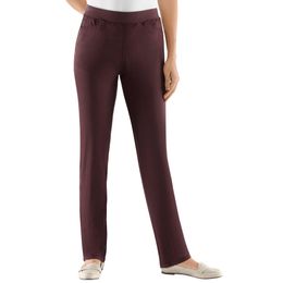 Stretch-Jeans Classic Basics, Damen, Gr. 54, Normalgr&ouml;&szlig;en, rot (bordeaux), 96% Baumwolle, 4% Elasthan, unifarben, lang, Jeans Stretch-Jeans