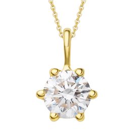 Kettenanh&auml;nger ONE ELEMENT "0.25 ct Diamant Brillant Anh&auml;nger aus 585 Gelbgold", gold, Schmuckanh&auml;nger, Damen, 0,25 SI = kleine Einschl&uuml;sse mit Brillant, Gelbgold 585, Kettenanh&auml;nger