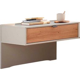 Nachtkonsole Wiemann "Asti", beige (champagner, dekor), B:60cm H:48cm T:43cm, Holzwerkstoff, Sideboards, Nachtkonsole, Schubkasten in Absetz-Farbton