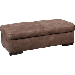 Hocker exxpo - SOFA FASHION "Salerno Bankhocker, bequem und komfortabel", braun, B:140cm H:46cm T:67cm, Hybrid Lederfaserstoff (Grundgewebe 41% Lederfaser, 39% Polyester, 20% Baumwolle) 100%PU;NaturLeder;Primabelle-Microfaser (100% Polyester);Luxus-Microfaser (100% Polyester);Luxus-Kunstleder, Hocker, Hocker