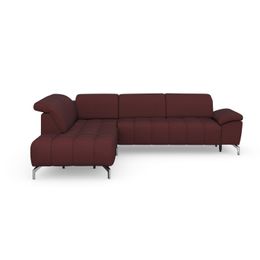 Sit & More Ecksofa SIT & MORE "Cool L-Form", lila (chianti), B:272cm H:79cm T:220cm, Sofas, Ecksofa, wahlweise mit Kopfteilverstellung und Vorziehsitz, motorisch