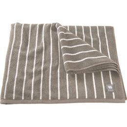 Badetuch Musterring "Needlestripe", grau, B:100cm L:150cm, Jacquard, Baumwolle, Handt&uuml;cher, Badetuch, hautschmeichelnd, super weich