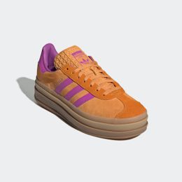 Sneaker adidas originals "GAZELLE BOLD", Damen, Gr. 39, flash orange, lila burst, crew orange, Leder, Synthetik, Schuhe Sneaker, Topseller