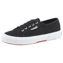 Sneaker Superga "Cotu Classic", Damen, Gr. 36, schwarz-wei&szlig; (schwarz, wei&szlig;), Textil, unifarben, Schuhe Sneaker, mit klassischem Canvas-Obermaterial