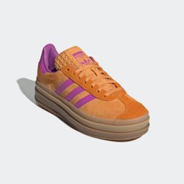 Sneaker adidas originals "GAZELLE BOLD", Damen, Gr. 41, flash orange, lila burst, crew orange, Leder, Synthetik, Schuhe Sneaker, Topseller