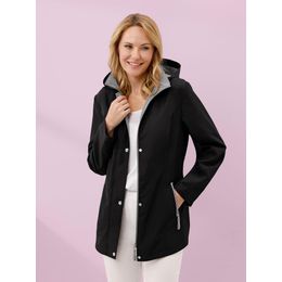 Funktionsjacke Classic Basics, Damen, Gr. 48, schwarz, hellgrau, 100% Polyester, gemustert, mehrfarbig, figurumspielend, Jacken Funktionsjacke