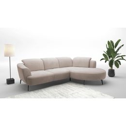Sit & More Ecksofa SIT & MORE "Zoe", grau (elefant), B:309cm H:87cm T:199cm, 100% Polyester, Sofas, Ecksofa, ink.Sitztiefenverstellung, wahlweise mit Kopfteilverstellung