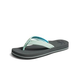 Zehentrenner Reef "Reef CUSHION BREEZE", Damen, Gr. 36, grau (grau, mint), Synthetik, Schuhe Zehentrenner