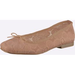 Ballerina Heine, Damen, Gr. 41, nude, Textil, Schuhe Ballerina