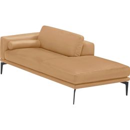 Ottomane Egoitaliano "Masu, Design trifft super Sitzkomfort, mit toller Detailverarbeitung", braun (tan), B:182cm H:95cm T:97cm, Leder NUVOLE (Echtes Rindsleder). Halbnat&uuml;rliches, halbnarbiges Rindsleder mit einer nat&uuml;rlichen K&ouml;rnung von 1, 2 bis 1, 4 mm. Dieses Leder hat eine weiche, wachsartige Haptik mit mattem Aussehen und einem Wolkeneffekt. Es handelt sich um ein Naturleder, das die urspr&uuml;ng