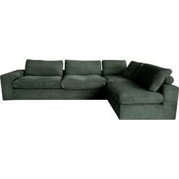 Ecksofa Alina "Sandy", gr&uuml;n (olivgr&uuml;n gct 333), B:276cm T:226cm, Cord GCT (92% Polyester, 8% Nylon), Sofas, Ecksofa, mit losen Sitz und R&uuml;ckenkissen, in modernem Cordstoff