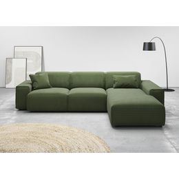 Ecksofa Home Affaire "Glimminge auch in Breitcord, Feincord, Boucl&eacute; + Easy care-Bezug", gr&uuml;n (oliv), B:294cm H:71cm T:191cm, 95% Polyester, 5% Nylon, Sofas, Ecksofa, L-Form, Breite 294, Zierkissen