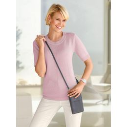 Kurzarmpullover Casual Looks "Pullover", Damen, Gr. 38, rosa (altros&eacute;), 50% Baumwolle, 50% Polyacryl, unifarben, Pullover Kurzarmpullover
