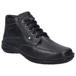 Schn&uuml;rboots Josef Seibel "New Anvers 84", Herren, Gr. 41, schwarz, Leder, Schuhe Schn&uuml;rboots, Winterstiefel, Komfortschuh, Schn&uuml;rstiefel in Weite K (extraweit)