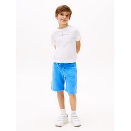 T-Shirt & Shorts Tommy Hilfiger "ESSENTIAL SET", Jungen, Gr. 86, wei&szlig;, Jersey, Obermaterial: 80% Baumwolle, 20% Polyester, unifarben, KOB Set-Artikel T-Shirt & Shorts, mit Logoschriftzug