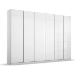Dreht&uuml;renschrank Rauch "Monostar", wei&szlig; (alpinwei&szlig;, glas kristallwei&szlig;), B:271cm H:210cm T:54cm, Holzwerkstoff, Schr&auml;nke, Dreht&uuml;renschrank, mit Glasfront sowie umfangreicher Innenausstattung