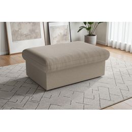 Sit & More Polsterhocker SIT & MORE "Moreno, B: 90 cm", grau (taupe), B:90cm H:43cm T:60cm, 95% Polyester, 5% Polyamid, Hocker, Polsterhocker, mit Stauraum, individuell kombinierbar