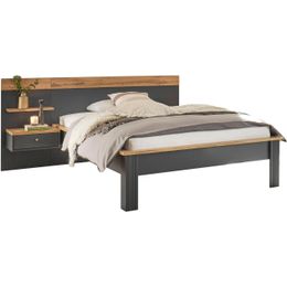 Schlafzimmer-Set OTTO HOME "Westminster", grau, B/H: 140cm x 200cm, Schlafzimmerm&ouml;bel-Sets, Schlafzimmer-Set, Bett Breite Liegefl&auml;che 90 oder 140cm und 1 Wandpaneel