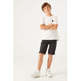 Bermudas Garcia "Lazlo Short", Jungen, Gr. 146, N-Gr, grau (dunkelgrau), Obermaterial: 85% Baumwolle, 13% Polyester, 2% Elasthan, knielang, Hosen Bermudas, for BOYS