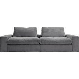 Big-Sofa Alina "Sandy", grau (dunkelgrau gct 79), B:256cm T:98cm, Cord GCT (92% Polyester, 8% Nylon), Sofas, Big-Sofa, mit losen Sitz und R&uuml;ckenkissen, in modernem Cordstoff