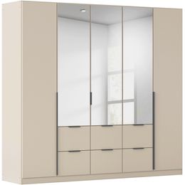 Dreht&uuml;renschrank OTTO HOME "Kleiderschrank Schrank Garderobe AGORDO mit Dekor- oder Hochglanzfront", beige (champagner), B:226cm H:210cm T:54cm, Holzwerkstoff, Schr&auml;nke, Dreht&uuml;renschrank, mit Au&szlig;enschubk&auml;sten, in 7 Breiten und 2 H&ouml;hen MADE IN GERMANY