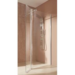 Walk-in-Dusche Welltime "Mailand", grau (chromfarben), B:90cm H:190cm, Duschw&auml;nde, Walk-in-Dusche, in 3 verschiedenen Breiten (90,100, 120cm), 6mm Sicherheitsglas