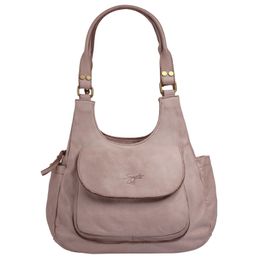 Umh&auml;ngetasche Samantha Look, Damen, Gr. B/H/T: 37cm x 18cm x 13cm onesize, rosa (alt, rosa), Leder, leicht gl&auml;nzend, unifarben, Taschen Umh&auml;ngetasche, echt Leder, Made in Italy