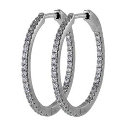 Klappcreolen OSTSEE-SCHMUCK "- Simone 30 mm - Silber 925/000 - Zirkonia" Gr. 30, silber (silber 925, silberfarben, wei&szlig;), Ohrringe, Damen, Blacklist, Klappcreolen