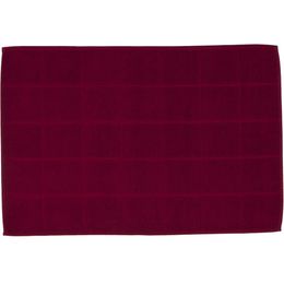 Hotelmatte Ross "Unifond", rot (marsala), H:10mm, Baumwolle, Badematten, Hotelmatte, besonders weich, Badezimmerteppich, uni