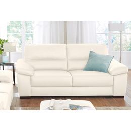 2-Sitzer Calia italia "Gaia, hochwertiges Ledersofa mit erstklassigem Sitzkomfort", beige (bianco latte), B:177cm H:92cm T:97cm, Leder SORRENTO - 100% Leder;Leder BULL - 100% Leder, Sofas, 2-Sitzer, edles Design, in zwei hochwertigen Lederqualit&auml;ten