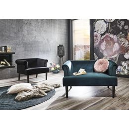 1,5-Sitzer "Charlie", gr&uuml;n, B:119cm H:72cm T:70cm, 100% Polyester, ATLANTIC HOME COLLECTION, Sofas, 1 5-Sitzer, XXL-Sessel mit Samtveloursbezug, mit Wellenunterfederung