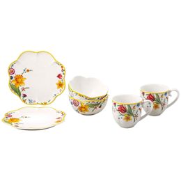 Villeroy & Boch Geschirr-Set VILLEROY & BOCH "Fr&uuml;hst&uuml;cks-Set Spring Awakening bunt", bunt, 6 tlg., Porzellan, Geschirr-Sets, Geschirr-Set