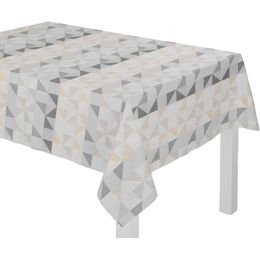 Tischdecke WIRTH "BERLARE" Gr. 5, grau (hellgrau), B:130cm L:220cm, Baumwolle, Polyester, Tischdecken, Tischdecke