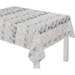 Tischdecke WIRTH "BERLARE" Gr. 4, grau (hellgrau), B:130cm L:190cm, Baumwolle, Polyester, Tischdecken, Tischdecke