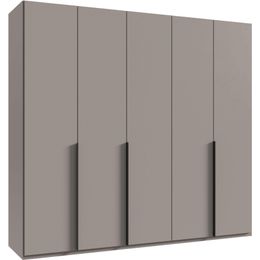 Kleiderschrank wimex "Mugano,in 5 Breiten,2 H&ouml;hen,2 Tiefen, viele Farben, Made in Germany", saharagrau, griffe schwarz, B:225cm H:208cm T:58cm, Holzwerkstoff, Schr&auml;nke, Kleiderschrank, mit langen Griffen aus Metall, mit oder ohne Spiegel
