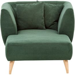 Loveseat Home Affaire "Colori", gr&uuml;n (moosgr&uuml;n), B:108cm H:84cm T:155cm, 100% Polyester, Sessel, Loveseat