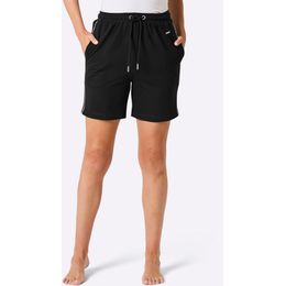 Shorts feel good, Damen, Gr. 44/46, Normalgr&ouml;&szlig;en, schwarz, wei&szlig;, 60% Baumwolle, 40% Polyester, unifarben, Hosen Shorts