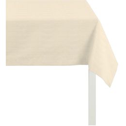 Tischdecke Apelt "4362 Rips - UNI" Gr. 4, beige (natur), B:140cm L:250cm, Baumwolle, Polyester, Tischdecken, Tischdecke, Wasser- und Schmutzabweisend