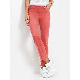 Bequeme Jeans Inspirationen, Damen, Gr. 21, Kurzgr&ouml;&szlig;en, koralle, 97% Baumwolle, 3% Elasthan, unifarben, 7/8-L&auml;nge, Jeans Bequeme Jeans