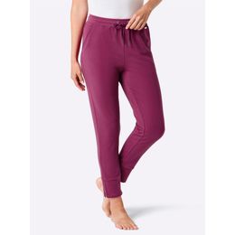 Jerseyhose feel good, Damen, Gr. 22/23, Kurzgr&ouml;&szlig;en, malve, 95% Baumwolle, 5% Elasthan, unifarben, Hosen Jerseyhose