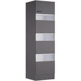Hochschrank Optifit "OPTImulti", anthrazit matt, anthrazit matt, B:60cm H:210cm T:57,1cm, Holzwerkstoff, Schr&auml;nke, Hochschrank, Breite 60 cm, mit 4 T&uuml;ren, einfache W&auml;schesortierung