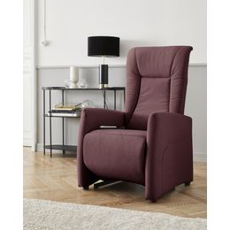 Sit & More TV-Sessel SIT & MORE "Melissa", rot (bordeaux), B:71cm, 98% Polyester 2% Polyamid, Sessel, TV-Sessel, wahlweise elektrisch oder manuell verstellbar, optional Aufstehhilfe