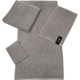 G&auml;stehandtuch Ross "Smart", grau (flanell), B:30cm L:50cm, Frottier, Obermaterial: 100% Baumwolle, Handt&uuml;cher, G&auml;stehandtuch, Uni-Rippe mit Velourslabel