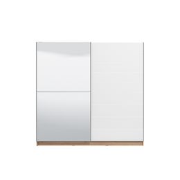 Schwebet&uuml;renschrank Inosign "Mondego", braun (opaque wei&szlig; hg, artisan eiche), B:217cm H:210cm T:62,5cm, Holzwerkstoff, MDF, Schr&auml;nke, Schwebet&uuml;renschrank, mit Spiegel