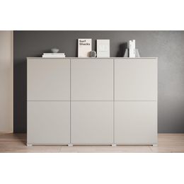 Highboard OTTO HOME "Kenia, moderne grifflose Hochkommode mit 6 T&uuml;ren, Breite 180 cm", kaschmir, B:180cm H:125cm T:39,5cm, FSC-zertifizierter Holzwerkstoff, Sideboards, Highboard, Push-to-Open-Fronten, h&ouml;henverstellbaren Einlegeb&ouml;den