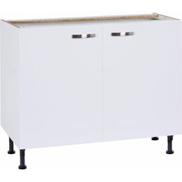 Unterschrank KOCHSTATION "KS-Cara", wei&szlig; (wei&szlig;, wei&szlig;), B:100cm H:87cm T:58,4cm, Schr&auml;nke, Unterschrank, Breite 100 cm