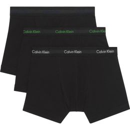 Trunk "TRUNK 3PK", Herren, Gr. XL (54), 3 Stk., schwarz (schwarz bodies w, blau shadow, supreme), Jersey, Obermaterial: 95% Baumwolle, 5% Elasthan, Calvin Klein Underwear, k&ouml;rpernah, Unterhosen Trunk, mit Logo-Elastikbund