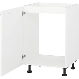 Sp&uuml;lenschrank KOCHSTATION "KS-Scafa", wei&szlig; (wei&szlig; hg, stahl dunkel), B:60cm H:75cm T:56cm, Schr&auml;nke, Sp&uuml;lenschrank, in verschiedenen Breiten, wahlweise T&uuml;ranschlag rechts oder links