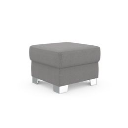 Hocker DOMO collection "Anzio", grau, B:59cm H:43cm T:59cm, Hocker, Hocker, wahlweise mit Federkern