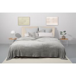 Tagesdecke OTTO HOME "Desner3", grau, B:240cm L:250cm, Polyester, Tagesdecken, Tagesdecke, mit Cashmere-Touch, viele Farben erh&auml;ltlich, Decke ab 140x210 cm